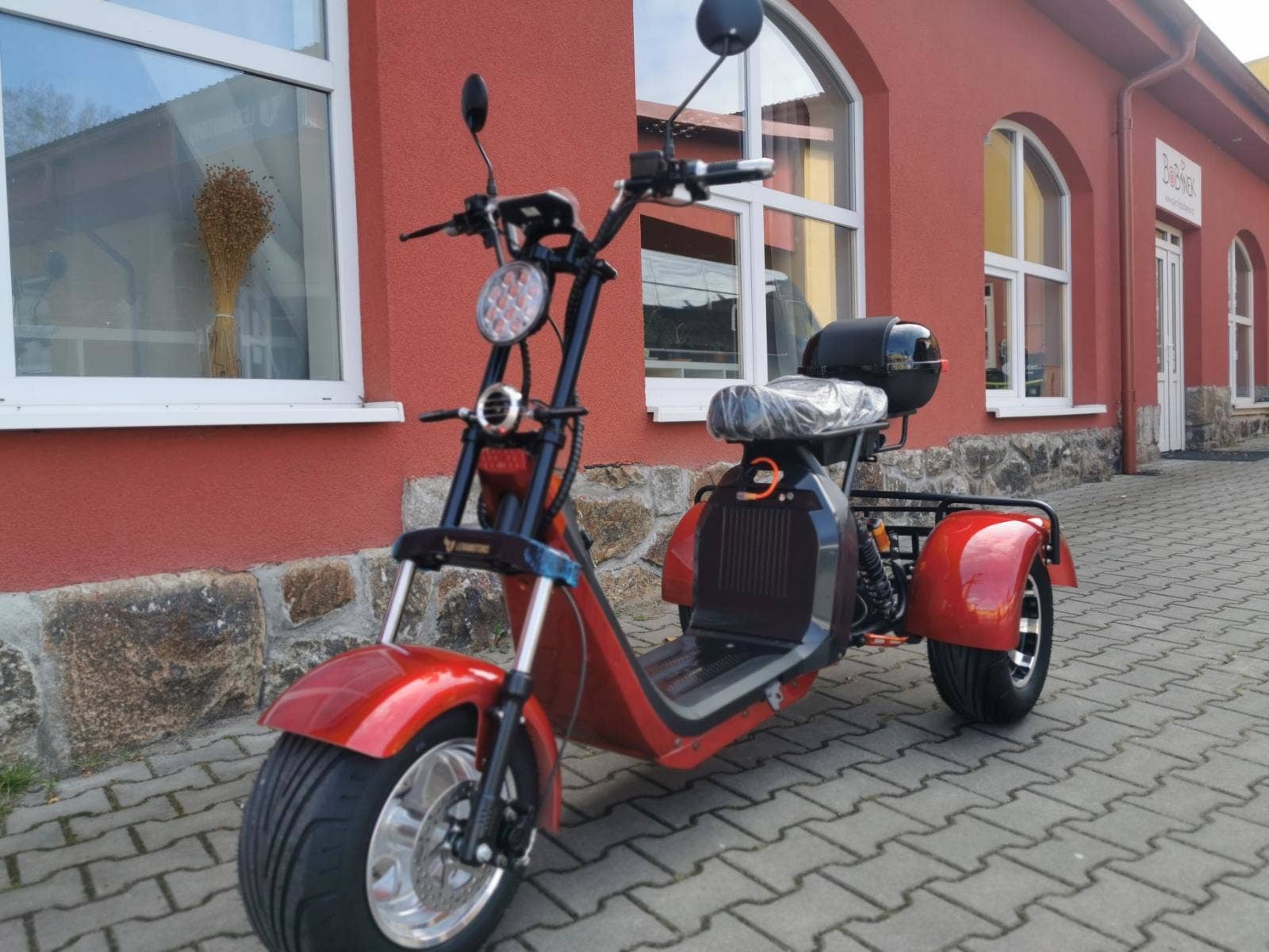 Leramotors Elektrická tříkolka Lera SCOOTERS C5 1000W Červená (NOVÁ ...